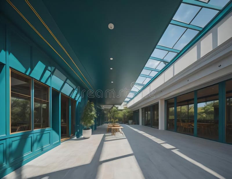 Interior of a Modern Office Building. Generative Ai Stock Illustration ...