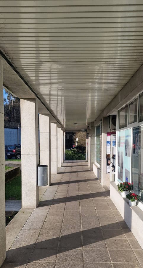 Interior of a Modern Office Building with a View of the Street. Stock ...