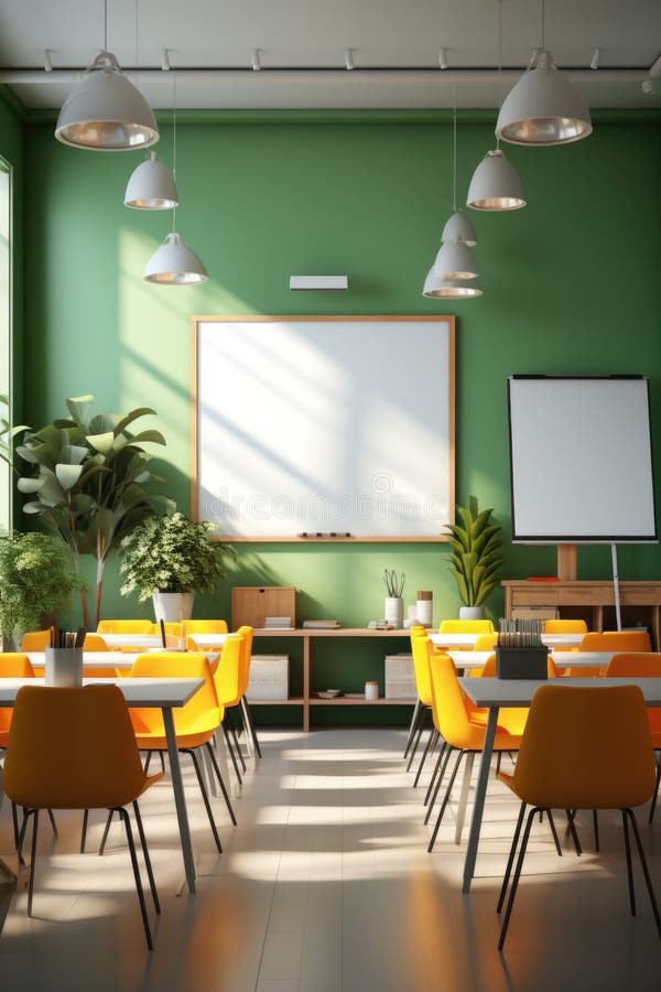 Interior of Modern Office or Classroom with Flipchart Stock ...