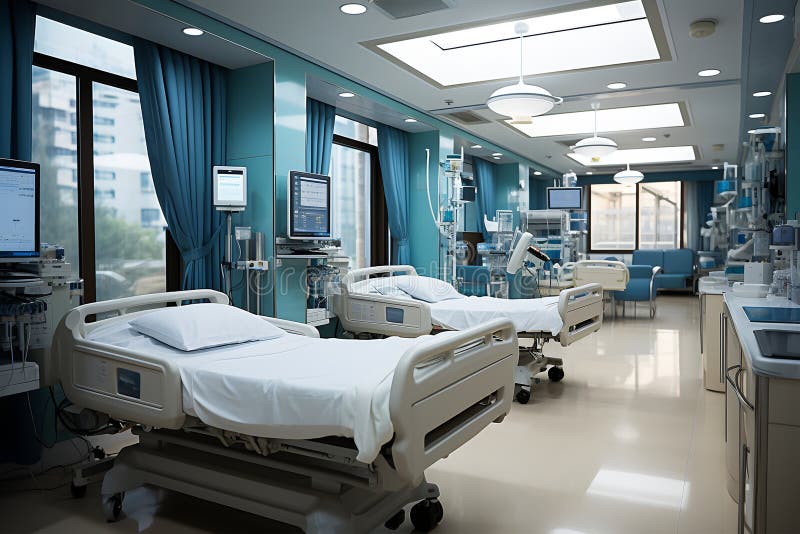 Interior of a Modern Operating Room with Beds and Resuscitation and ...