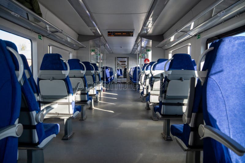Interior of Modern Passenger High-speed Express Train. Inside the Train ...
