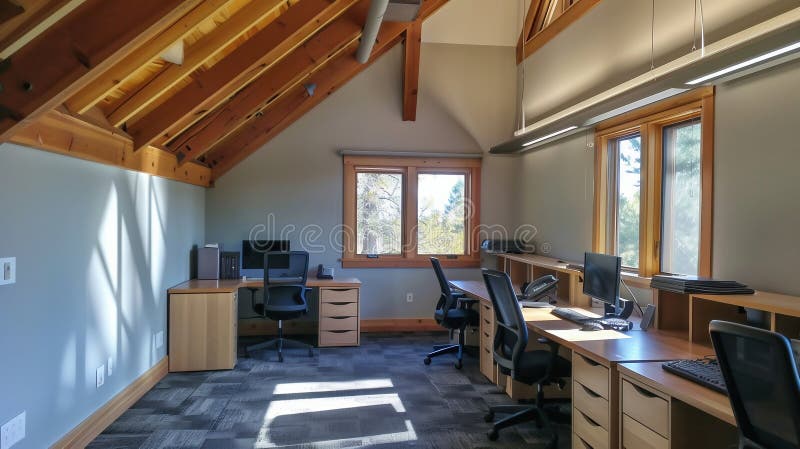 Interior of a Modern Professional Office Reception Area with Recessed ...