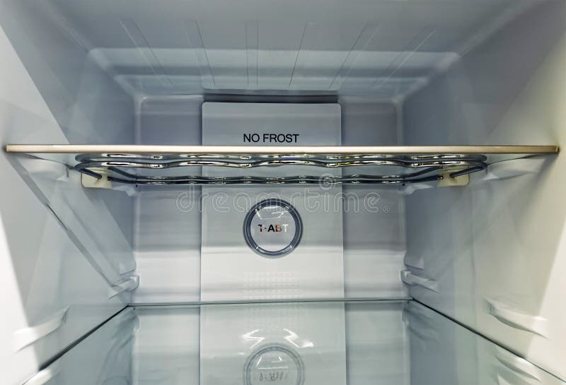Interior of a Modern Refrigerator Displaying a No Frost Feature and ...