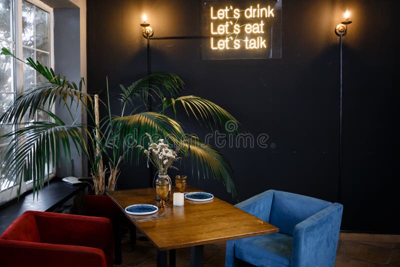 Interior of Modern Room with Comfortable Workplace Stock Photo - Image ...