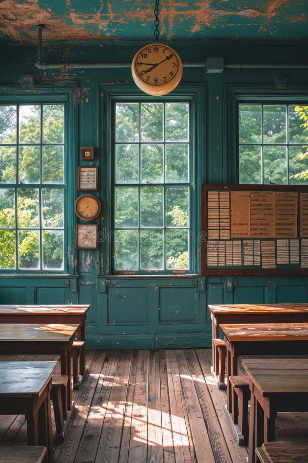 The Interior of a Modern School Room. a Class for Students Stock Photo ...