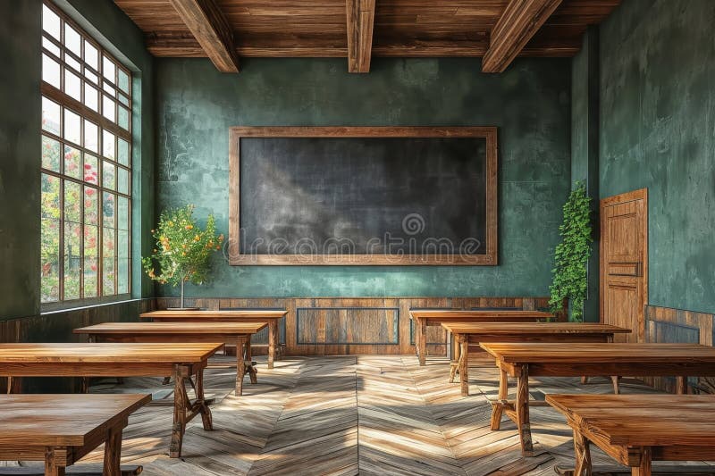 The Interior of a Modern School Room. a Class for Students Stock Photo ...