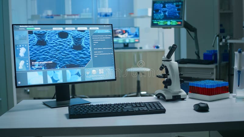 Modern science laboratory stock photo. Image of banisters - 23766634