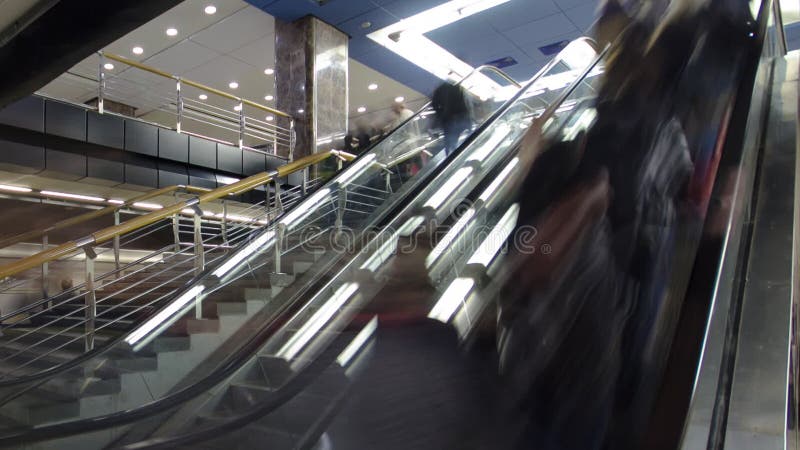 Interior of a Modern Subway Station with Trains Timelapse Stock Video ...