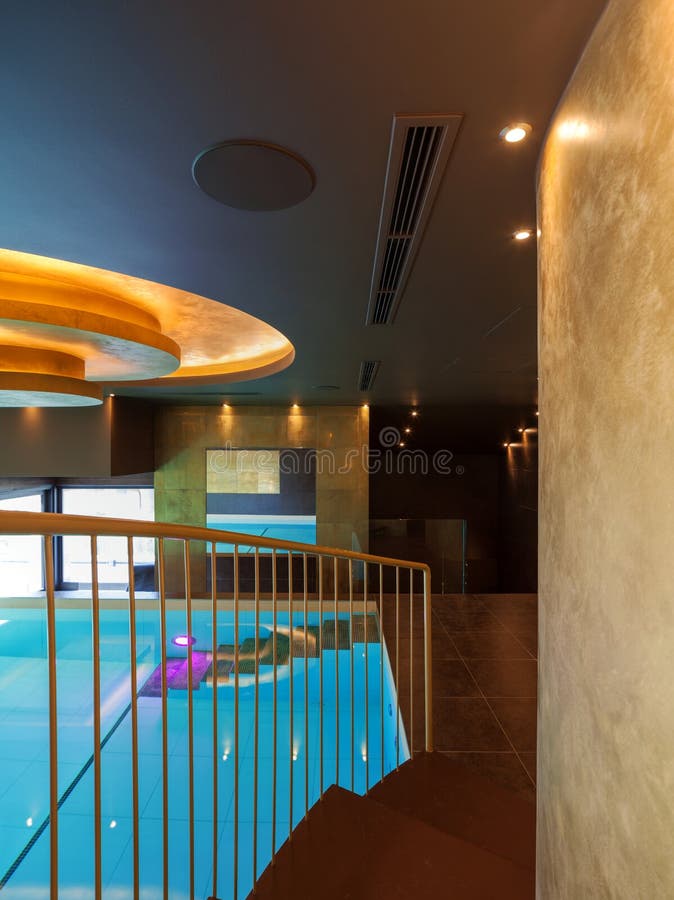 Interior of a Luxury Modern Villa, Kitchen Stock Image - Image of ...