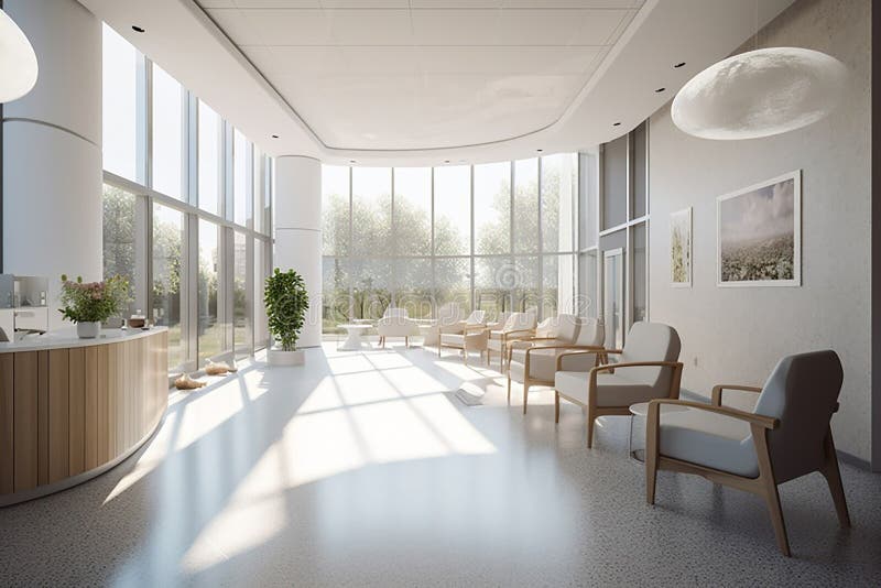 Interior of a Modern Waiting Room in a Hospital Stock Photo - Image of ...