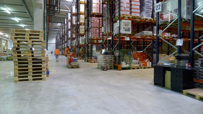 Interior of a Modern Warehouse,Â Logistics Editorial Stock Photo ...