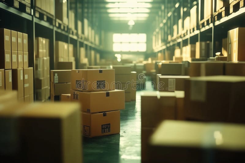 Interior of a Modern Warehouse Ai Photo Stock Illustration ...