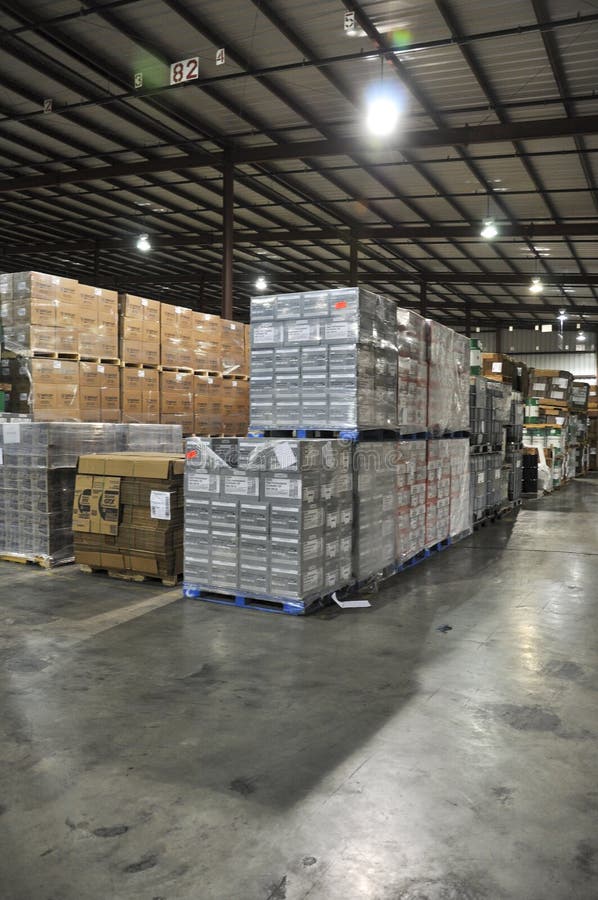 Interior of a Modern Warehouse. Editorial Image - Image of packaging ...