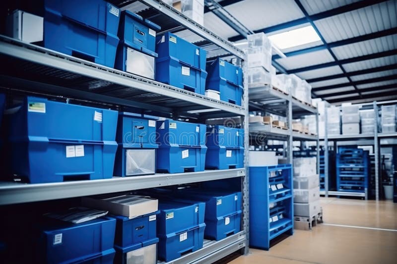 Interior of a Modern Warehouse. Large Space for Storing and Moving ...