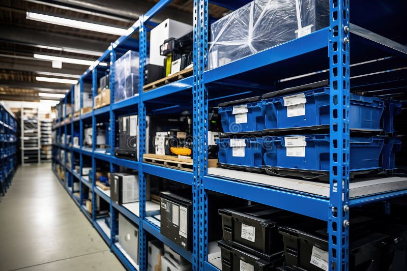 Interior of a Modern Warehouse. Large Space for Storing and Moving ...