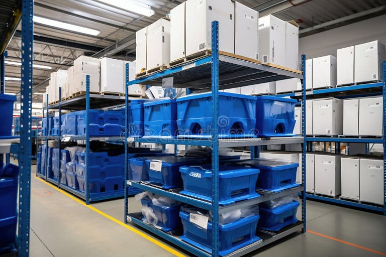 Interior of a Modern Warehouse. Large Space for Storing and Moving ...