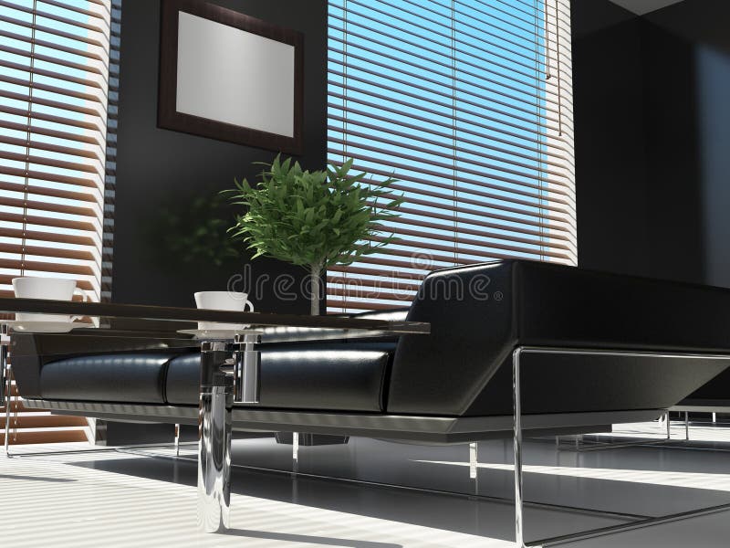 Interior Moderno De Un Cuarto Stock de ilustración - Ilustración de ...