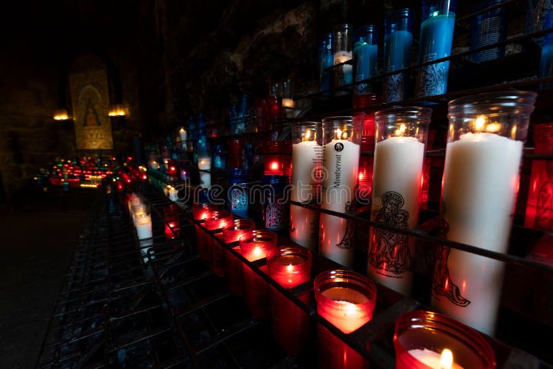 Interior of the Monastery in the Montserrat Mountain Editorial ...