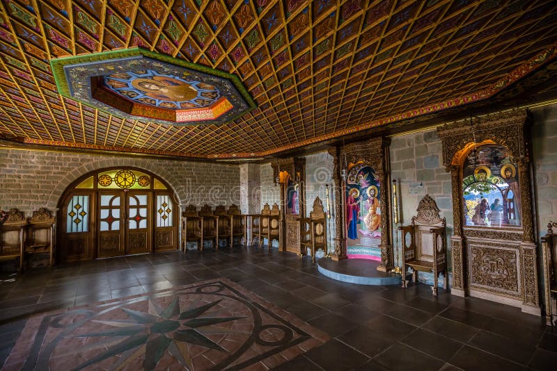 Interior of Monastery of Varlaam - Meteora, Greece Editorial Image ...