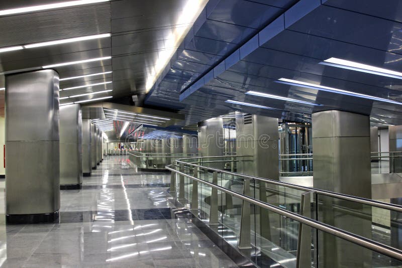 Interior Moscow Metro Station Editorial Photography - Image of ...