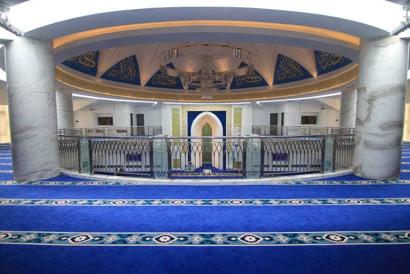 Interior of a mosque stock image. Image of prayer, mosque - 45327511