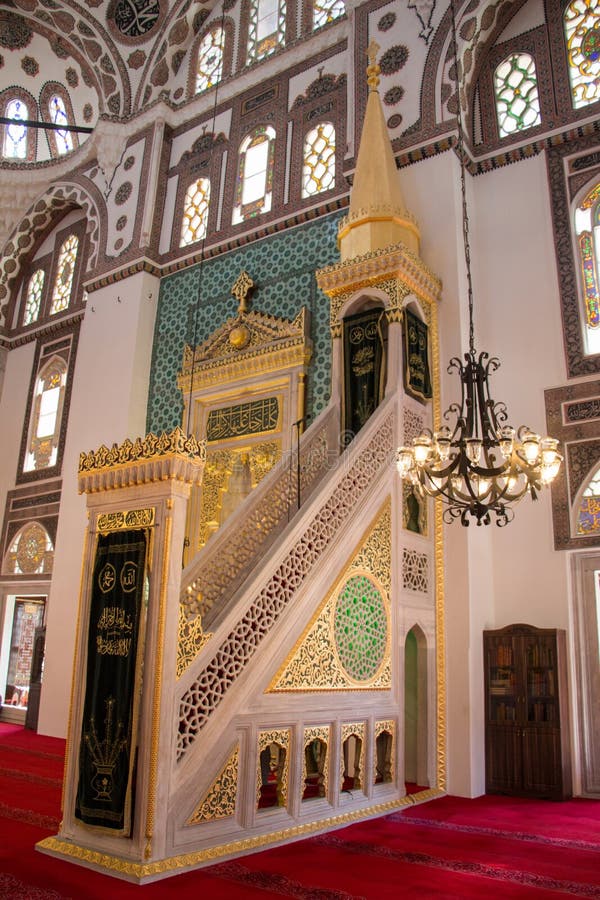 Interior of Mosque with a Huge Pillars and Arches Editorial Photography ...