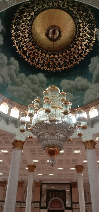 Interior Mosque at Indonesia Stock Image - Image of architecture ...