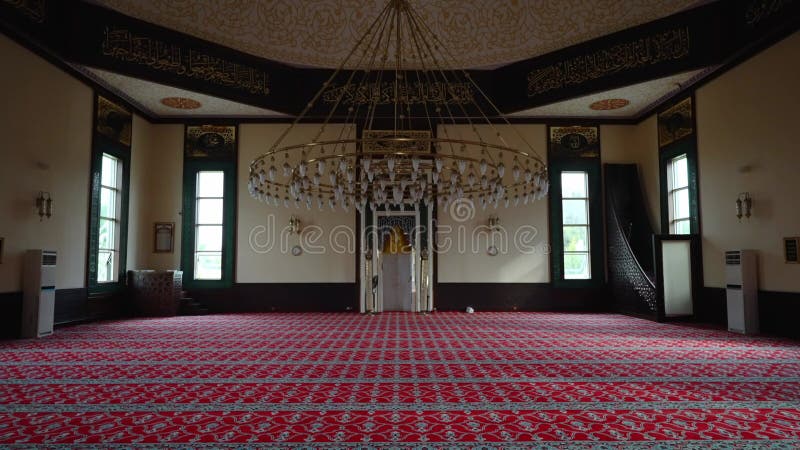 Interior of a mosque. stock footage. Video of heritage - 328713064