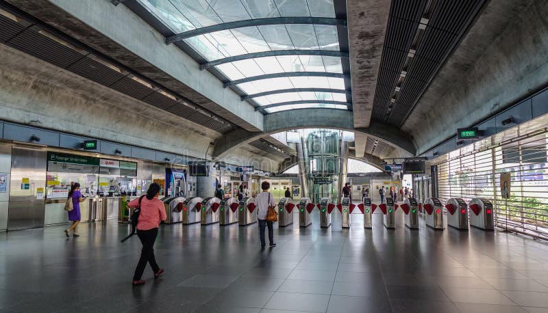 Interior Of MRT Station. MRT, Is A Rapid Transit System Forming The ...