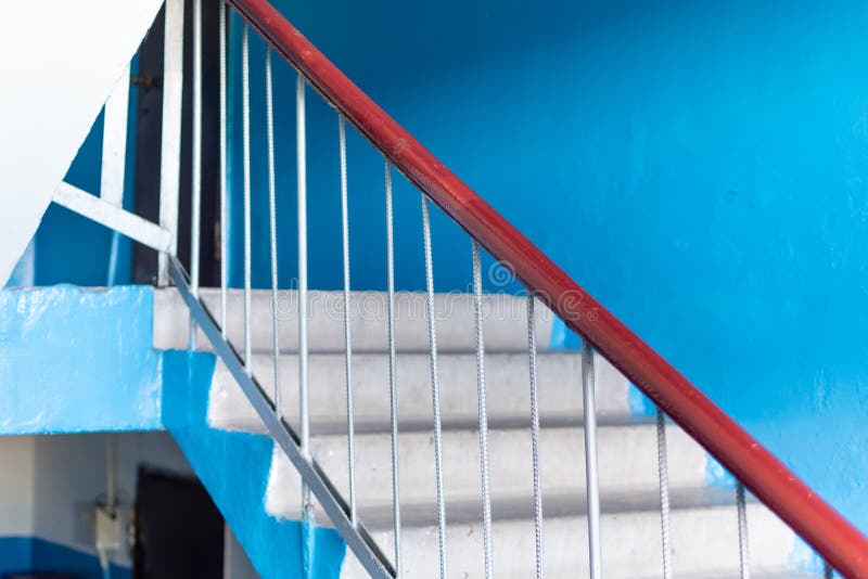 Interior of Multi-storey Residential Building with Stairs Stock Photo ...