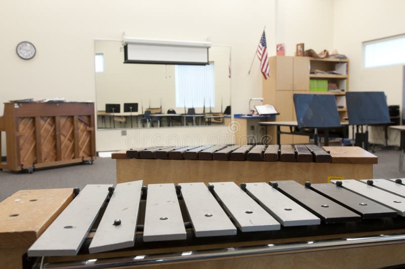Interior of Music Classroom Stock Image - Image of american, stands ...
