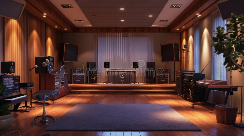 Interior of Music or Sound Recording Studio Stock Photo - Image of ...