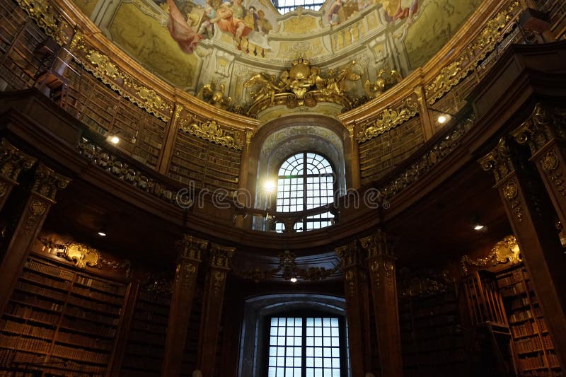 The Interior of the National Austrian Library in the Hofburg Palace ...