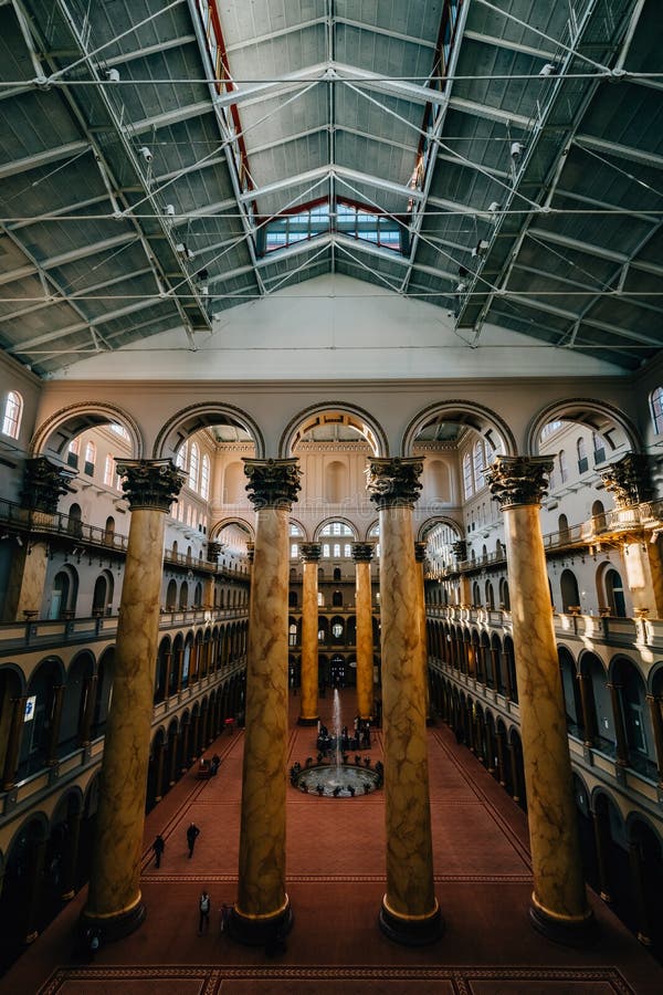 The Interior of the National Building Museum in Washington, DC ...