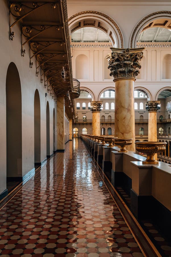 The Interior of the National Building Museum in Washington, DC ...
