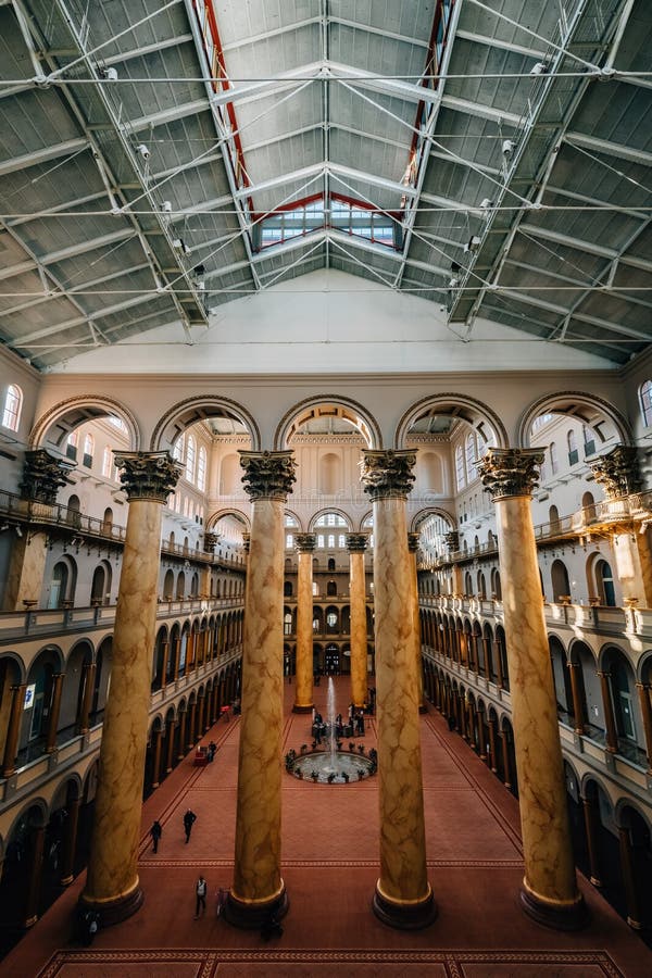 The Interior of the National Building Museum in Washington, DC ...