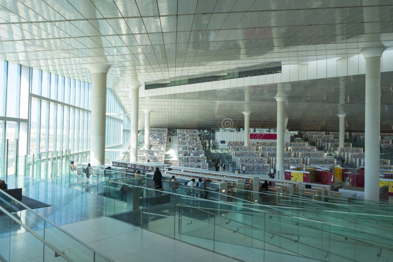 Interior of the National Library of Qatar, Designed by Dutch Architect ...
