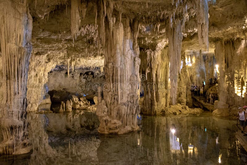 Neptune Cave, Alghero, Sardinia Italy Editorial Image - Image of dark ...