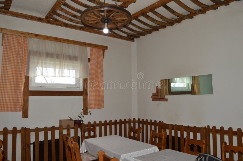 Interior of a New Ethno Restaurant Stock Image - Image of wooden, room ...