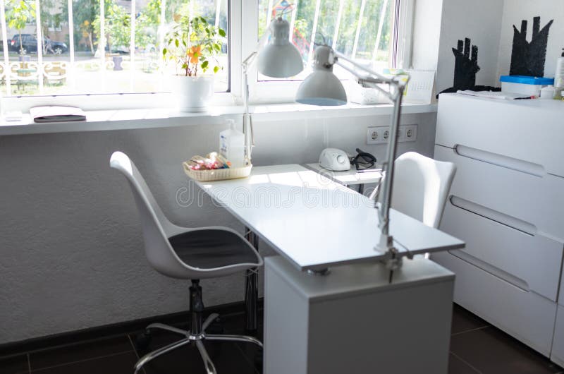 The Interior of Manicure Room in Beauty Salon without People. Stock ...