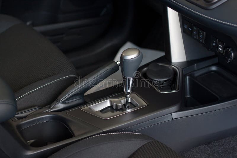 Interior of New Modern Car with Automatic Transmission. Modern ...