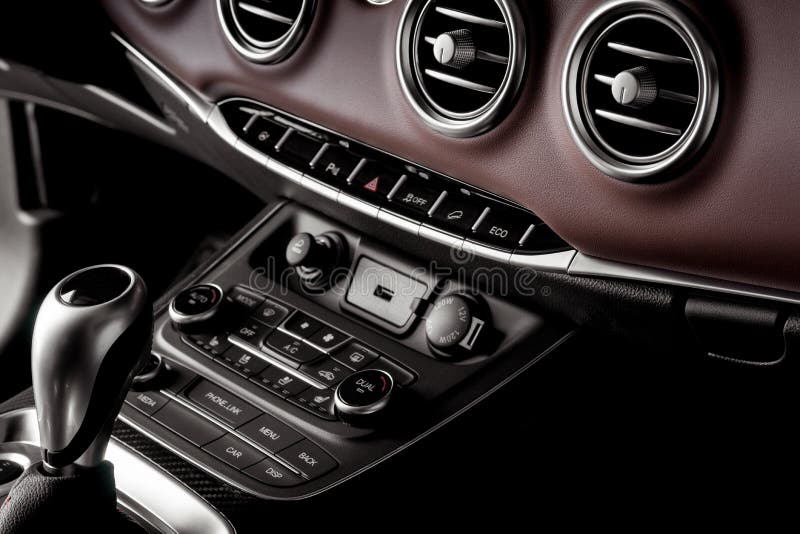 Interior of a New SUV Car with Control Buttons at the Cockpit Stock ...