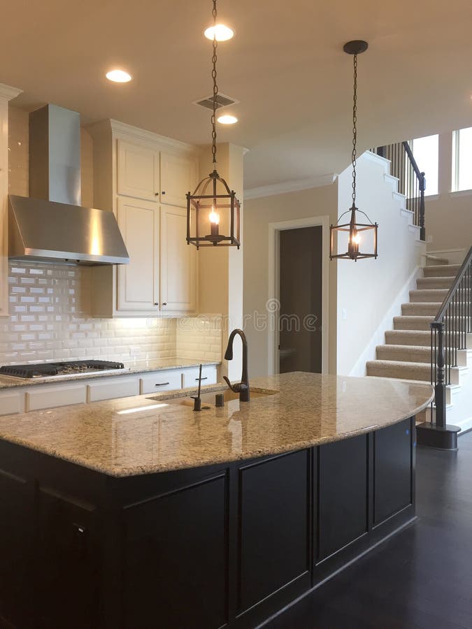 Interior of a Nice Modern Kitchen of New House Stock Photo - Image of ...