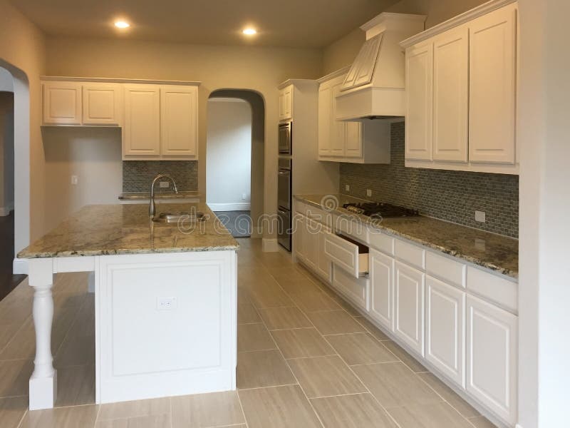 Nice Modern Kitchen Design in a New House Stock Photo - Image of ...