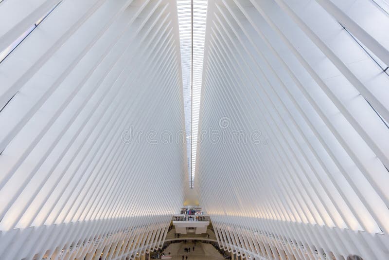 Interior of Oculus Building Editorial Stock Photo - Image of train ...