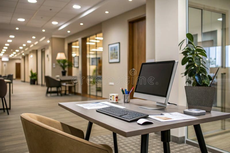 Interior Office Business Concept Stock Illustration - Illustration of ...