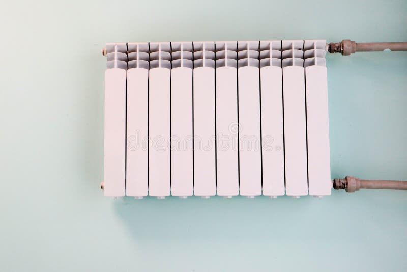 Interior of the Office Room Heating Hot Water Radiator on the Wall ...