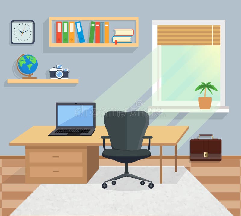 Interior Office Room. Illustration for Design Stock Vector ...