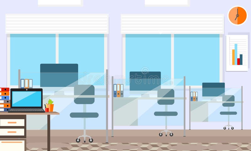 Interior Office Room.Vector Illustration for Stock Vector ...