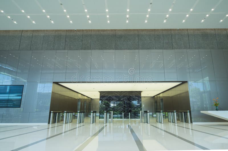 Interior of office's lobby stock image. Image of bright - 54980883